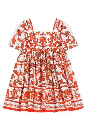 Dolce & Gabbana Majolica-print Poplin Dress - Multi-color