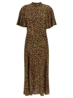 TWINSET TWINSET Animal Print High-Neck Dress