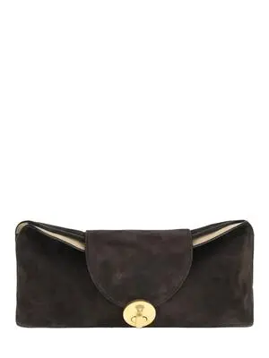Versace Vivian Suede Pouch - Brown