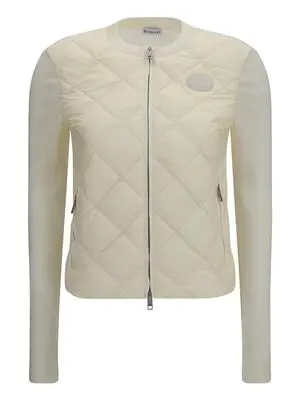 Burberry Quilted Knit Cardigan - Cream