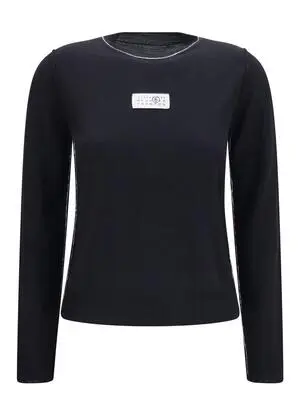 MAISON MARGIELA Wool-blend T-shirt With Contrast Details - Black