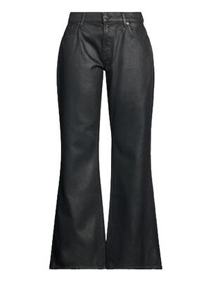 7 For All Mankind Metallic Flare Jeans - Black