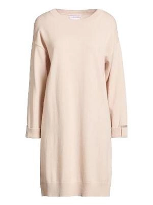ANNA MOLINARI Mini Dress Taupe Size Wool, Cashmere - Grey
