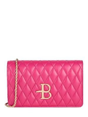 BALLANTYNE Quilted Leather Crossbody Bag With Chain Strap - Fuchsia