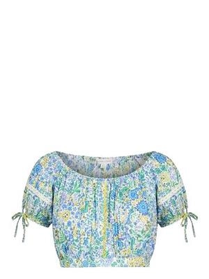 Poupette St Barth Woman Top Azure Size Xs Viscose Azure