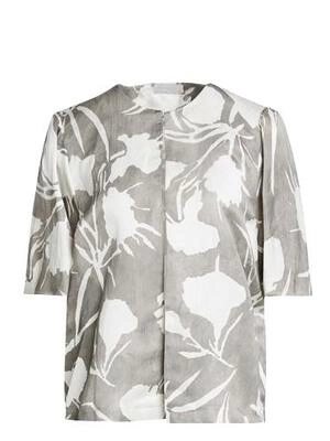 MARIA BELLENTANI Jacket Size Viscose, Linen - Grey
