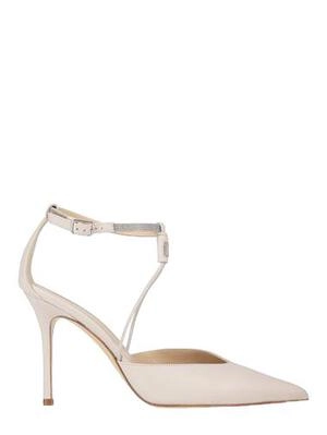 Peserico Leather Stilettos With Embellishments - Blush