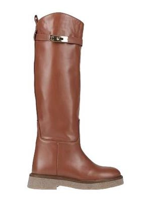 CARLA G. Boot Size Leather - Brown