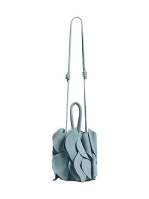 Farm Rio Suede Flower Handbag - Blue