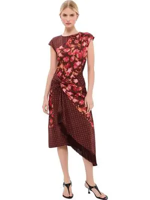 3.1 Phillip Lim Desert Flower Twist Dress - Rust Multi