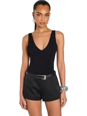 SANS FAFF Plunge V Bodysuit - Black