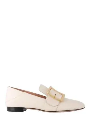 Bally Janelle Loafers Buckled Slip-on Flats - Nude
