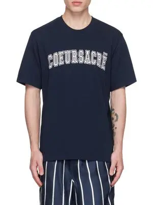 AMI Paris Coeur Sacré-embroidery T-shirt - Black