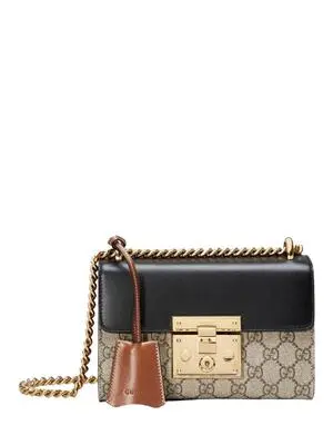 Gucci Padlock Gg Supreme Shoulder Bag - Brown