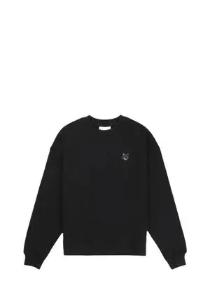 Maison Kitsuné Bold Fox Head Patch Crewneck Sweatshirt - Black