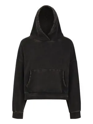 ENTIRE STUDIOS Cropped Hoodie - Black