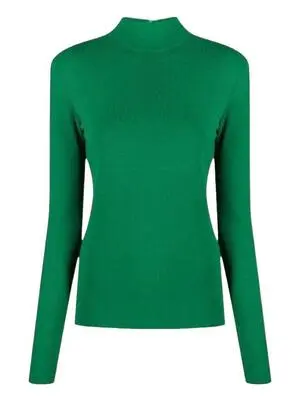 Stella McCartney Roll-neck Compact-knit Jumper - Green