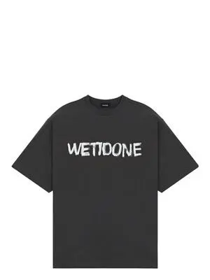 We11Done Logo-painted T-shirt - Black