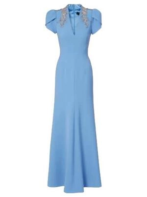 Jenny Packham Embellished Gown - Blue