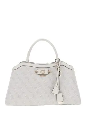 Guess Lindsey Satchel Bag - Beige