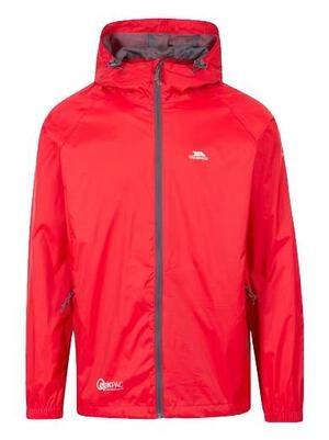 TRESPASS Qikpac Waterproof Jacket - Red