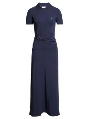 PACO RABANNE Rabanne Piercing Cotton Jersey Maxi Polo Dress