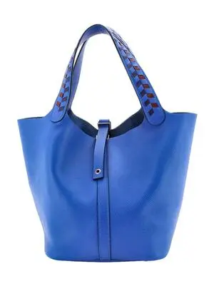 Hermès Picotin Lock Bag Tressage Epsom Mm - Blue
