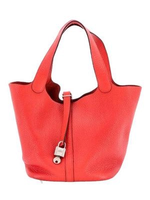 Hermès Picotin Lock Bag Clemence Mm - Red