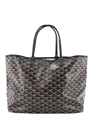 Goyard Saint Louis Tote Coated Canvas Pm - Black
