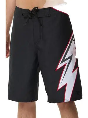 Rip Curl Board Shorts With Lightning Graphic - Black