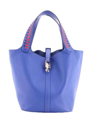 Hermès Picotin Lock Bag Tressage Epsom Mm - Blue
