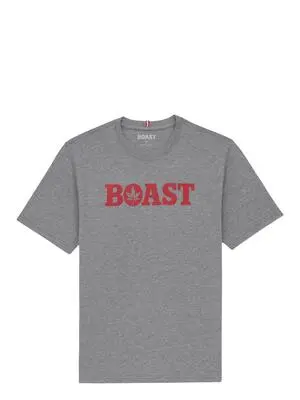 Boast Tee - Heather Grey Red