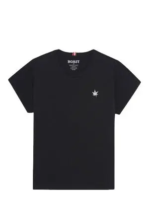 Boast Boast Pima Cotton T-Shirt With Embroidered Logo Black