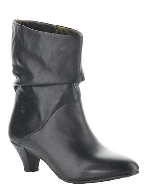 Fly London Pulk Almond Toe Bootie Black