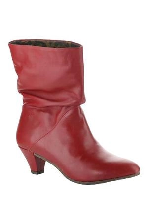 Fly London Pulk Almond Toe Bootie Rust