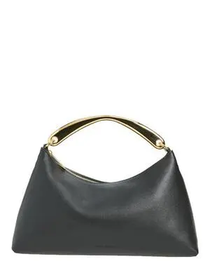 MANSUR GAVRIEL Rhea Metal Handle Leather Handbag - Black