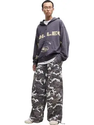 PUMA Tech Camo Oversized Pants Gray