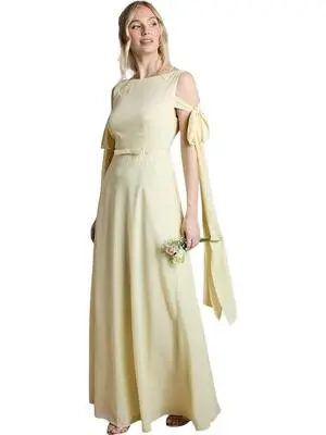 Coast Bow Sleeve Maxi Dress - Lemon