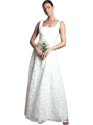 Coast Lace Wrap Maxi Dress - Ivory