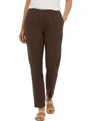 ROAMAN'S Easy Wear Straight Leg Jean - Chocolate