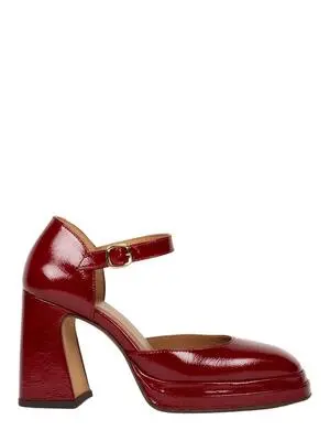 BOBBIES Michelle Platform Mary Jane Pumps - Cherry Gloss