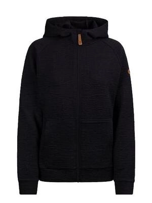 TRESPASS Lillie Full Zip Textured Hoodie With Drawstring Hood - Navy