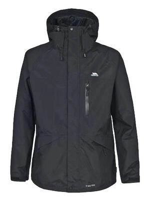 TRESPASS Corvo Hooded Waterproof Jacket - Black