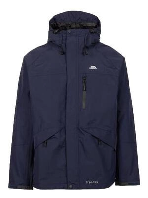 TRESPASS Corvo Hooded Waterproof Jacket - Navy