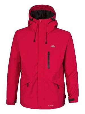 TRESPASS Corvo Hooded Waterproof Jacket - Red