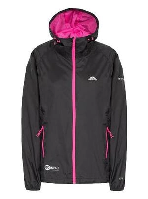 TRESPASS Qikpac Packaway Waterproof Jacket - Black