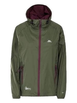 TRESPASS Qikpac Packaway Waterproof Jacket - Moss