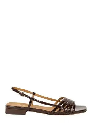 BOBBIES Diana Flat Slingback Sandals - Ganache