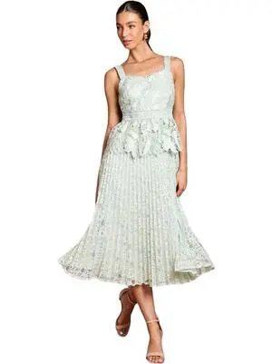 Coast Lace Peplum Midi Dress - Sage