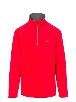TRESPASS Blackford Microfleece Half-zip Top - Red